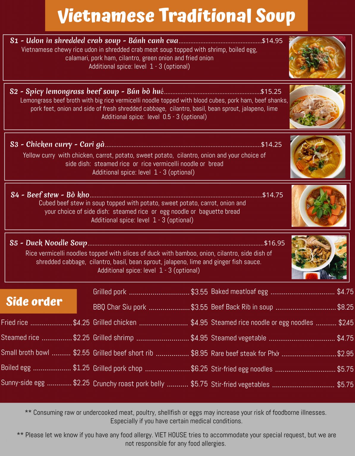 Menu – Viet House